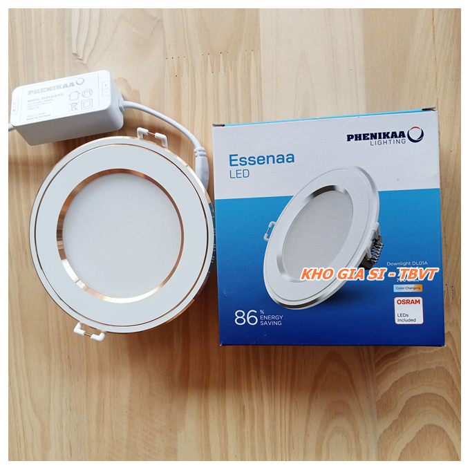 Đèn LED Downlight Âm Trần 7W - 9W PHENIKAA - Vỏ nhôm (Viền vàng, khoét lỗ 90mm) Chính hãng ...