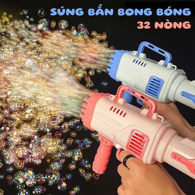 Súng đồ chơi bắn bong bóng ⚡️ Súng bong bóng 36 nòng cho bé | Shopee ...