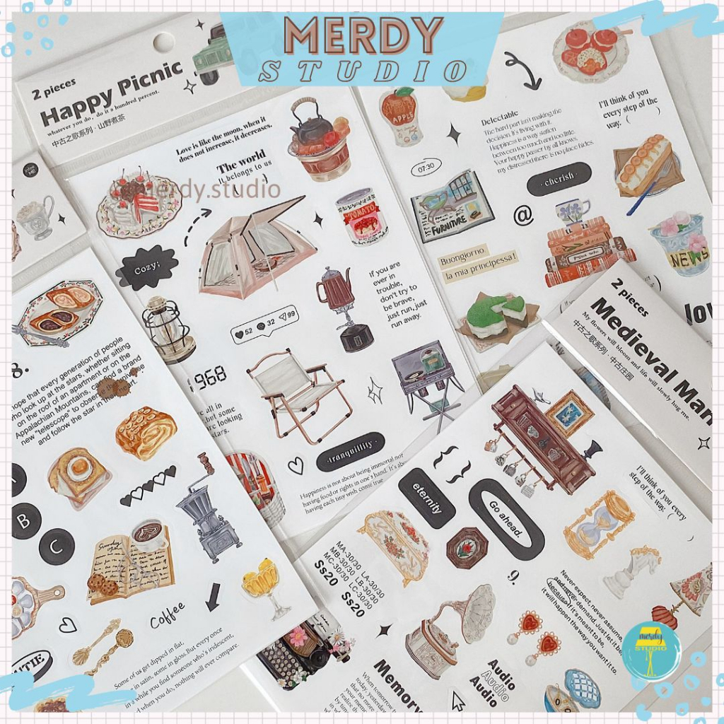 Set 2 tấm sticker Healing Time aesthetic phong cách Hàn Quốc | Shopee ...