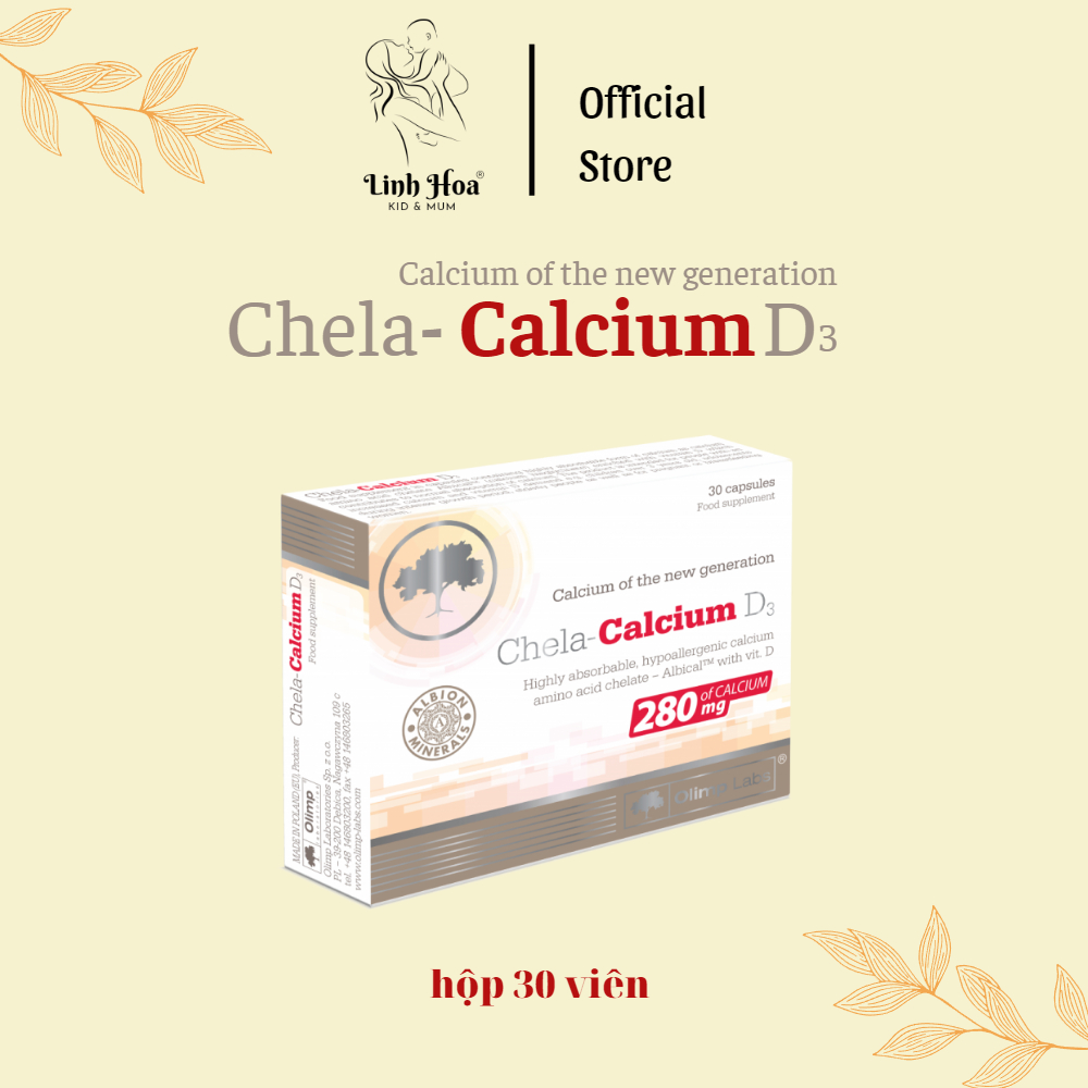 Chela - Calcium D3 - Bổ sung canxi chống loãng xương (hộp 30 viên ...