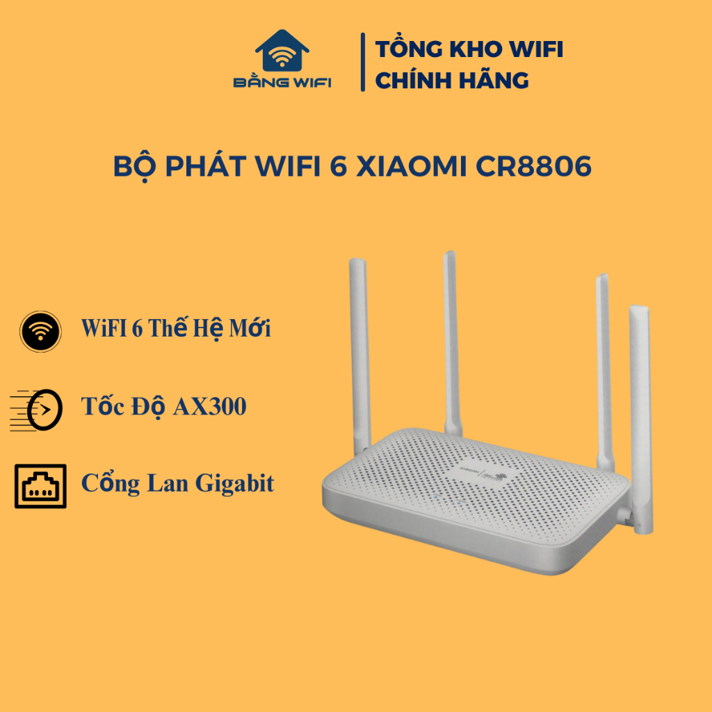 Bộ phát wifi 6 xiaomi CR8806 AX3000 kết nối mesh full gigabit xuyên tường | Shopee Việt Nam