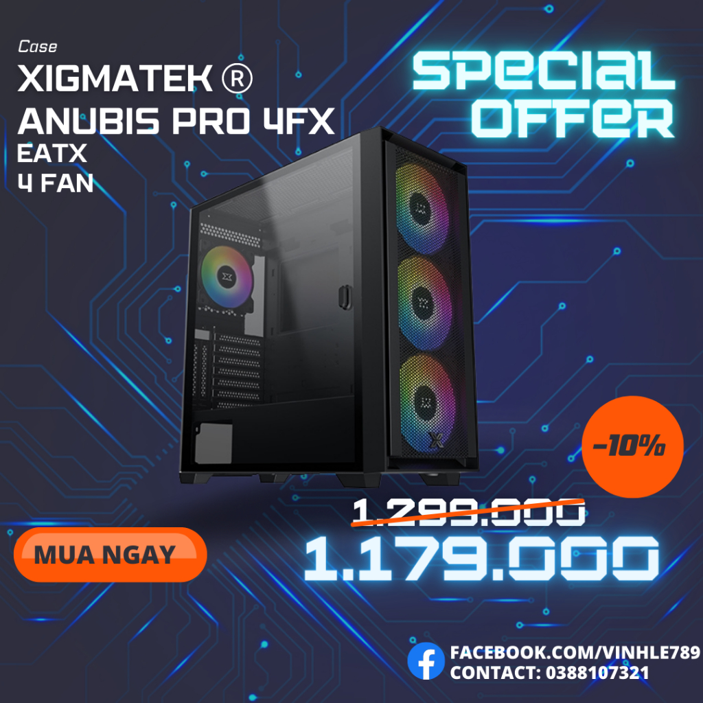 Vỏ case Xigmatek Anubis Pro 4FX [NEW] | Shopee Việt Nam