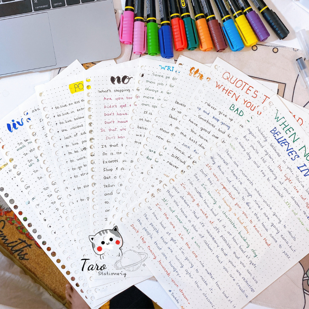 Combo Ielts Sổ Lò Xo, Bìa sổ còng binder A4 B5 A5 20 26 30 lỗ take note các kĩ năng Taro ...