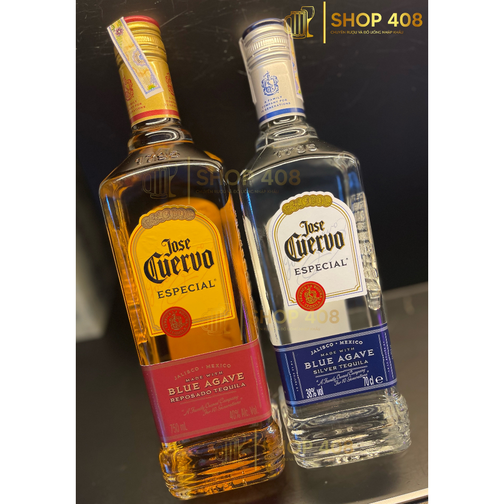Rượu Jose Cuervo Tequila Reposado (Vàng) 750ml & Silver (Trắng) 750ml ...