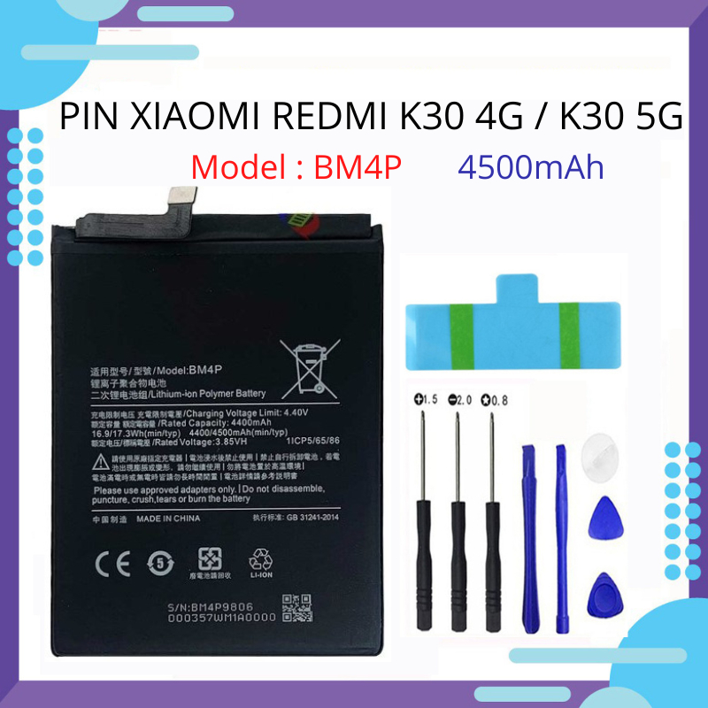 Pin Xiaomi Redmi K30 4G 5G BM4P 4500mAh | Tặng kèm tools | Shopee Việt Nam