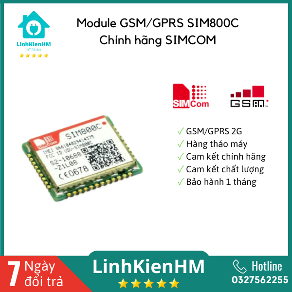 Module 2G GSM/GPRS SIM800C IoT Hàng tháo máy. | Shopee Việt Nam