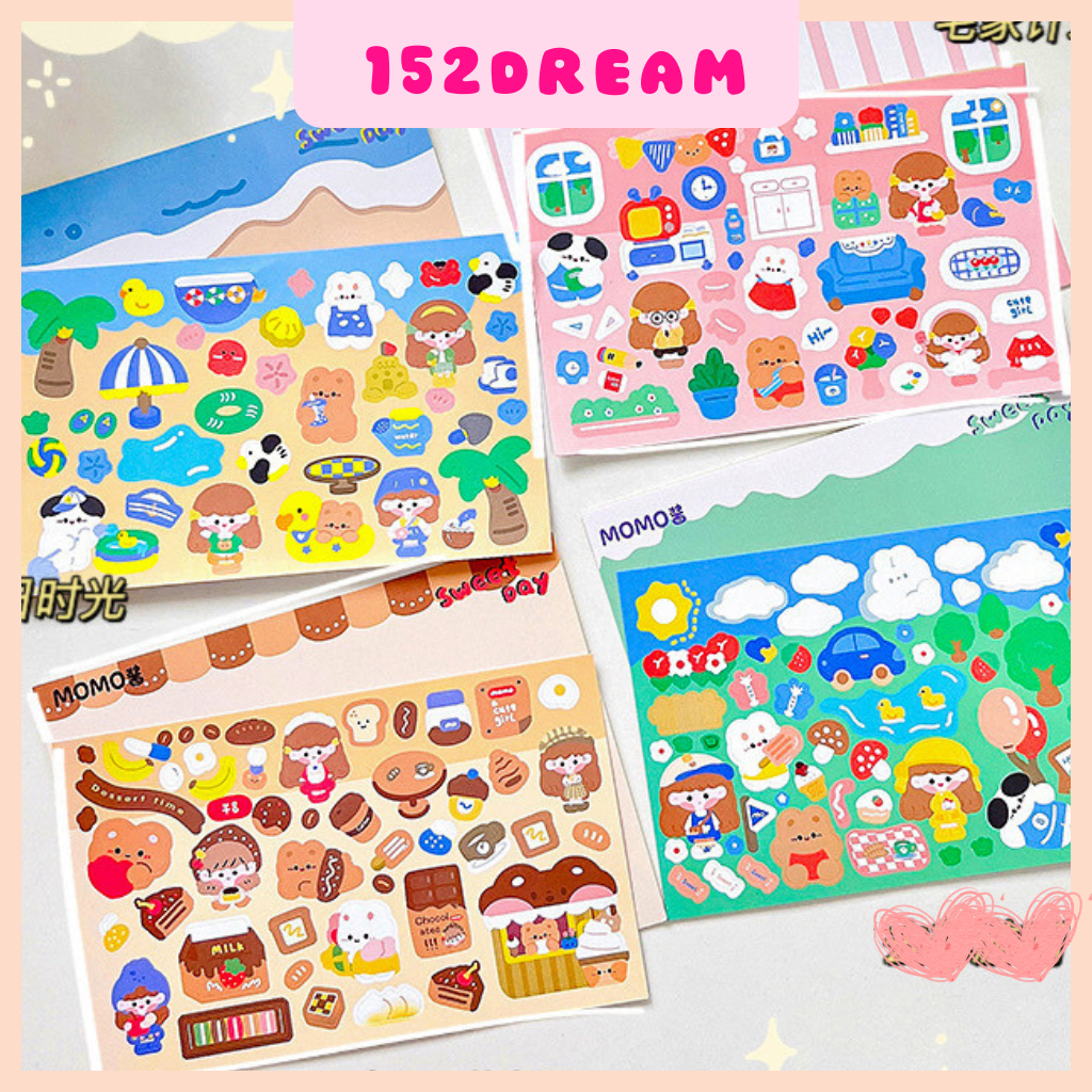 Sticker cô gái gooka không thấm nước dán trang trí phong cách hàn quốc ...