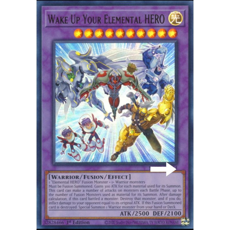 Thẻ bài yugioh ♡ Wake Up Your Elemental HERO HC01-JP012♡Secret Rare | Shopee Việt Nam