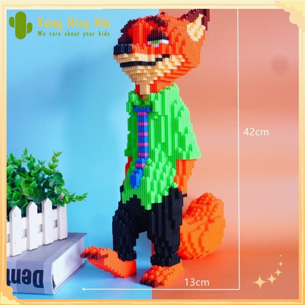 Xếp hình lego cáo nick và thỏ zootopia judy cỡ lớn size to 42cm Xương ...