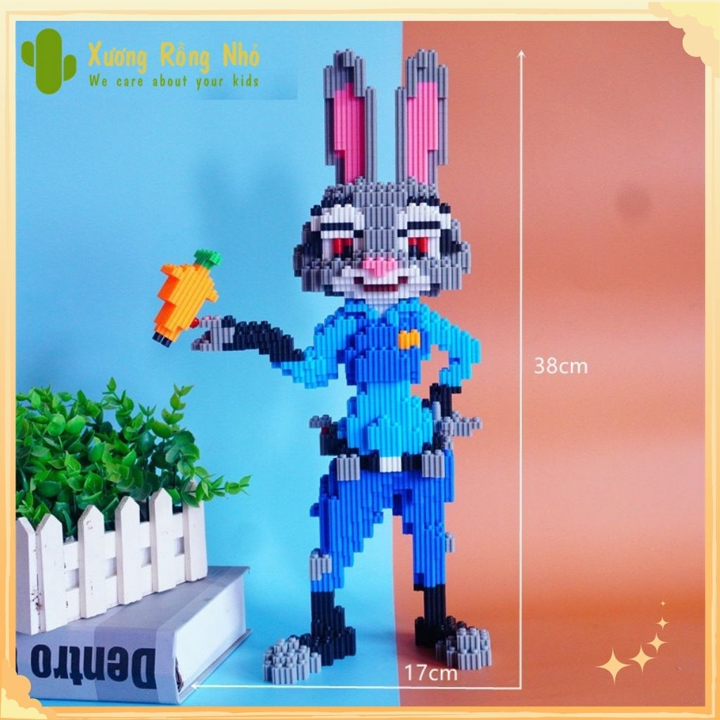 Xếp hình lego cáo nick và thỏ zootopia judy cỡ lớn size to 42cm Xương ...