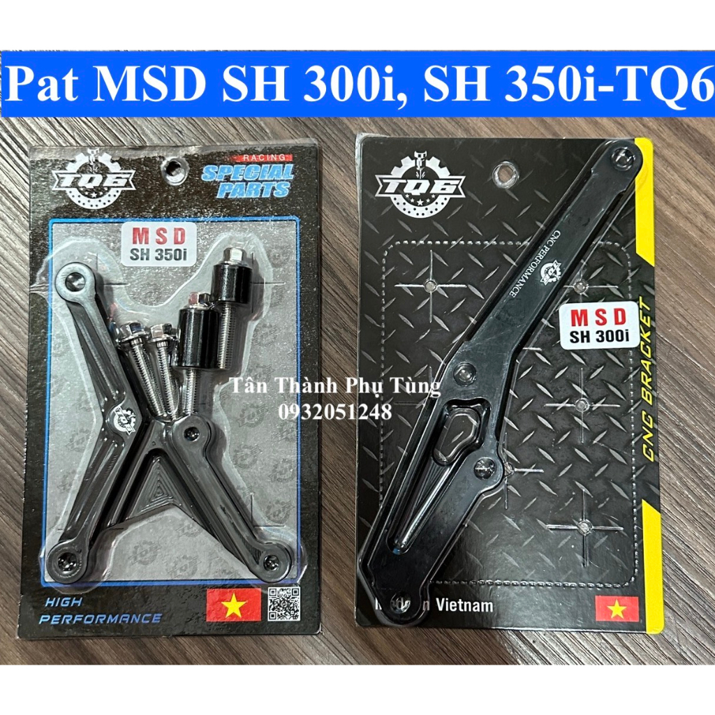 Pat MSD gắn SH 300i, SH 350i nhôm CNC- màu đen ( TQ6) | Shopee Việt Nam