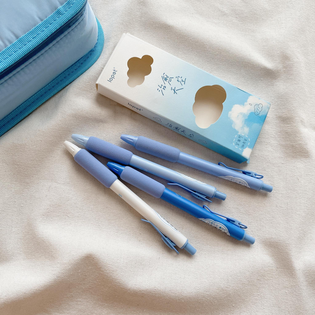 Set 4 Bút nước mực đen lopet có đệm viết siêu êm tay - Viết gel đen 0 ...