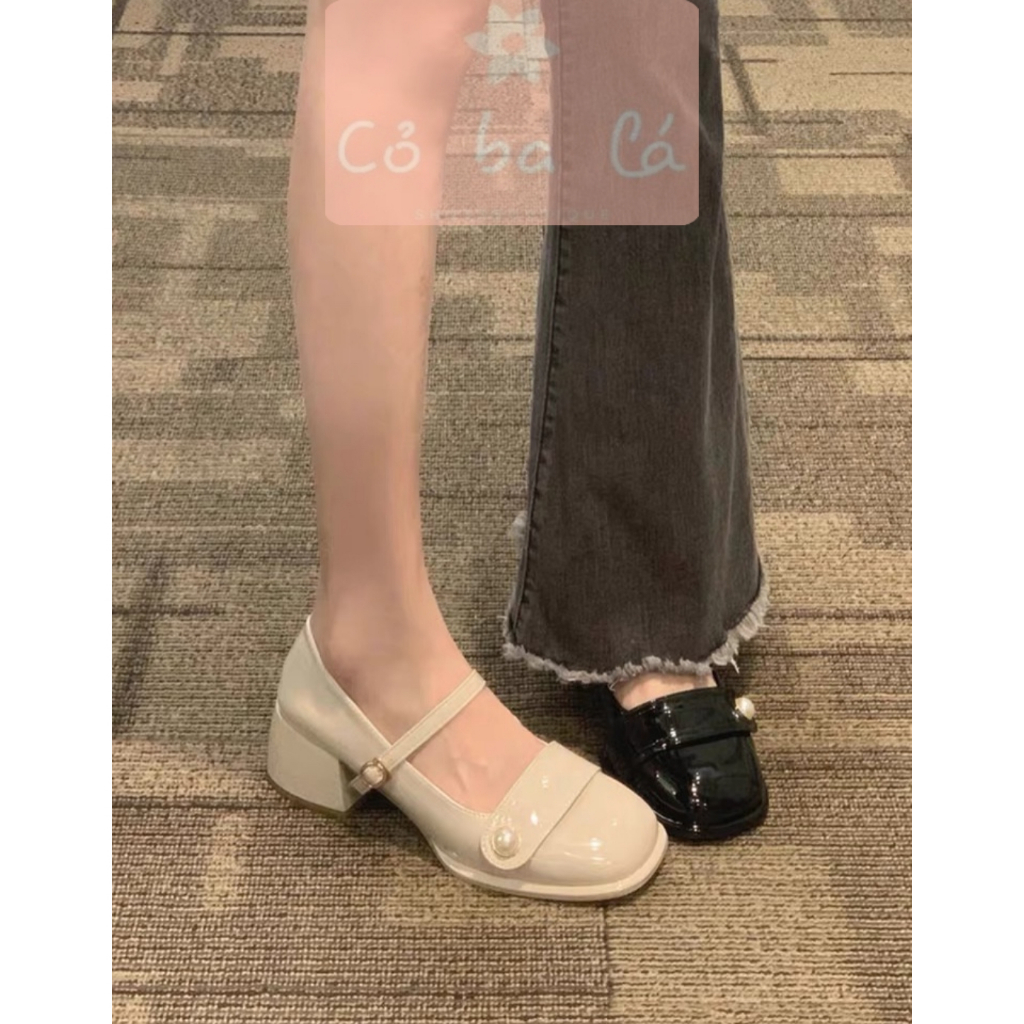 GIÀY CAO GÓT COBALA SHOES - SỤC NỮ BÍT MŨI TRÒN GẮN NGỌC QUAI CÀI PHONG ...