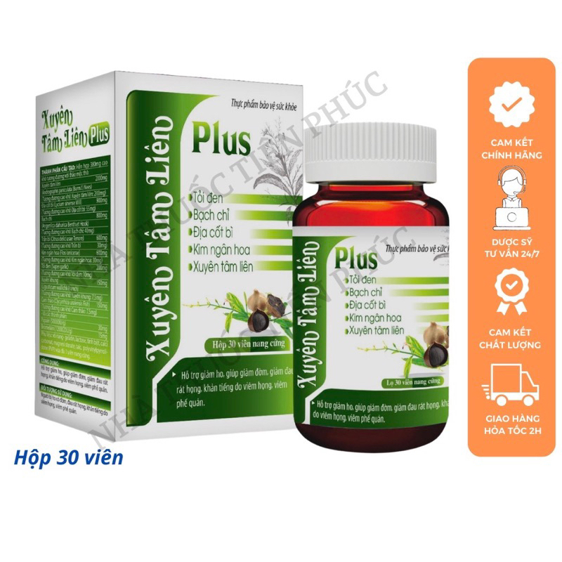 [DATE Mới 2027] Viên uống thảo dược Xuyên Tâm Liên Plus- Giúp giảm ho ...