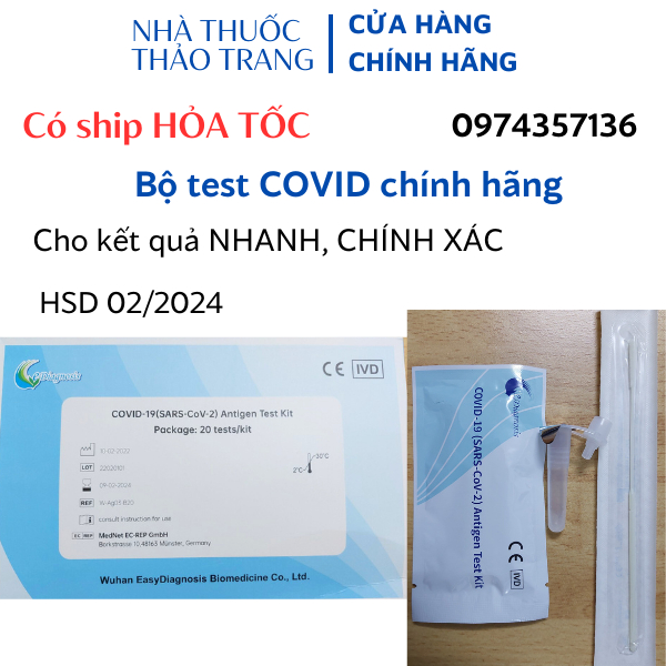 1 bộ que kit test nhanh Covid test nước bọt- test dịch mũi Easy ...