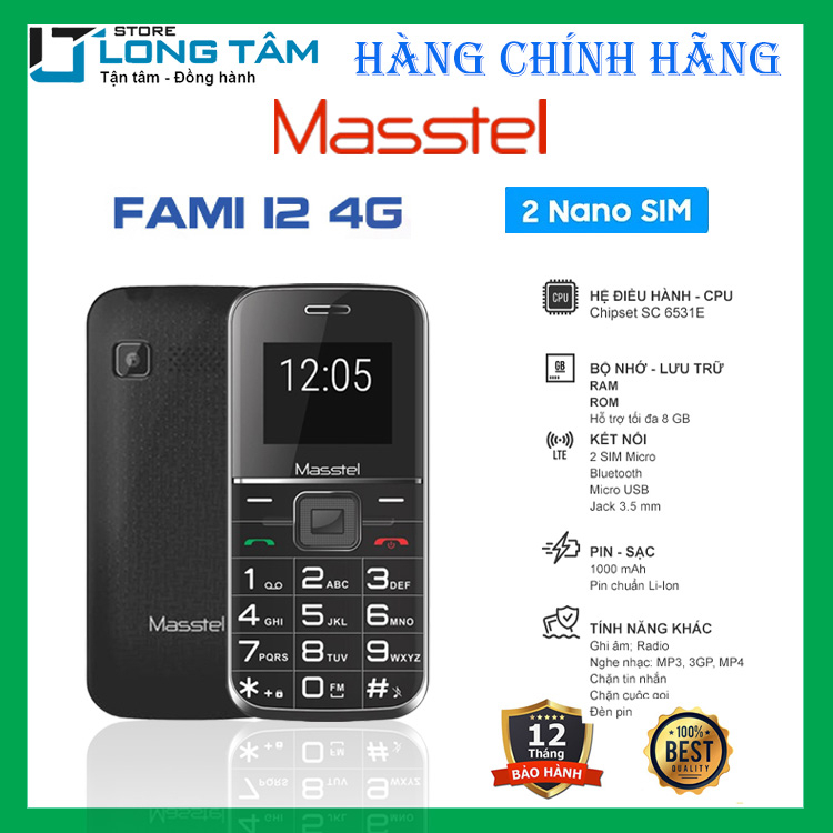 Điện thoại người giá Masstel Fami 12 4G - Hàng chính hãng | Shopee Việt Nam