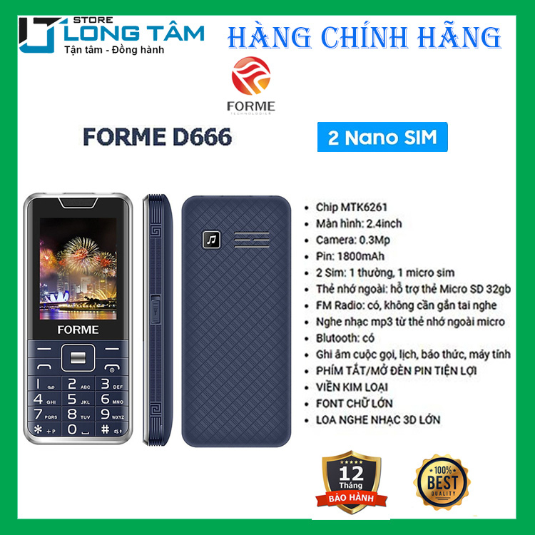 Điện thoại Forme D666 - Hàng chính hãng | Shopee Việt Nam