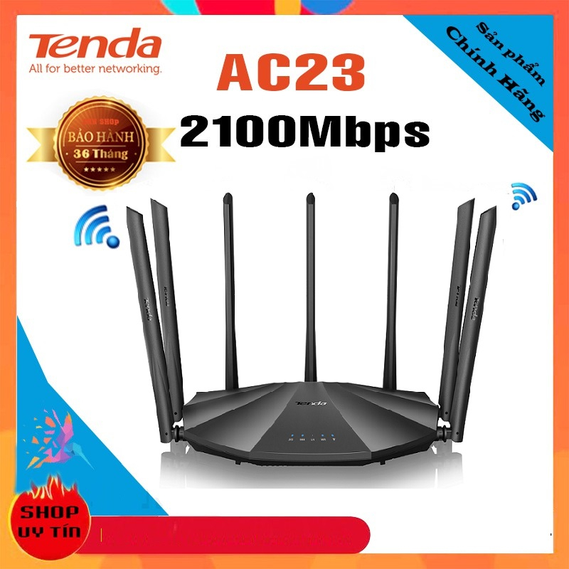 Bộ Phát Wifi Tốc Độ AC2100Mbps 7 Ăng Ten Tenda AC23 - Hàng chính hãng | Shopee Việt Nam