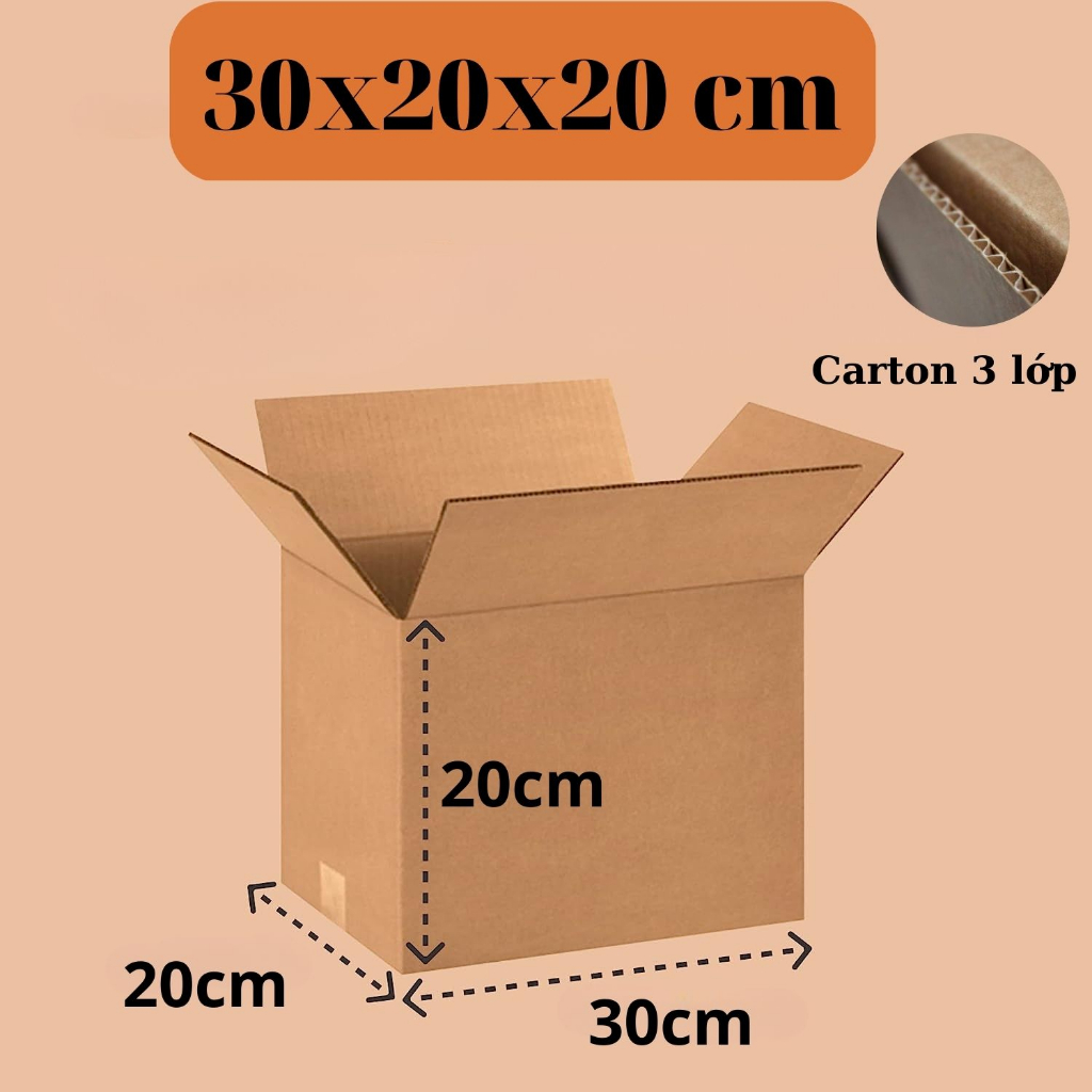 30x20x20 Combo 5 thùng carton đóng hàng | Shopee Việt Nam