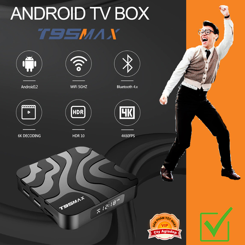 TVBOX android 12 (Đời mới) T95Max 2G16G 4G64G biến Tivi thường thành ...