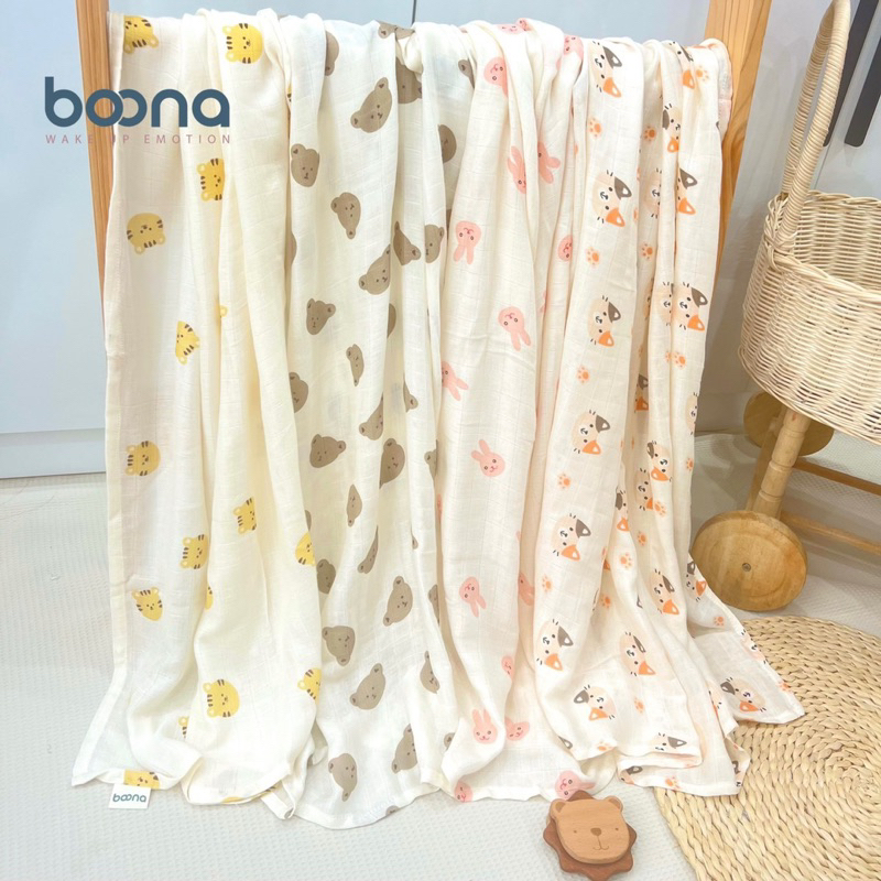 Khăn xô Muslin đa năng Boona chính hãng cho trẻ sơ sinh và trẻ nhỏ | Shopee Việt Nam