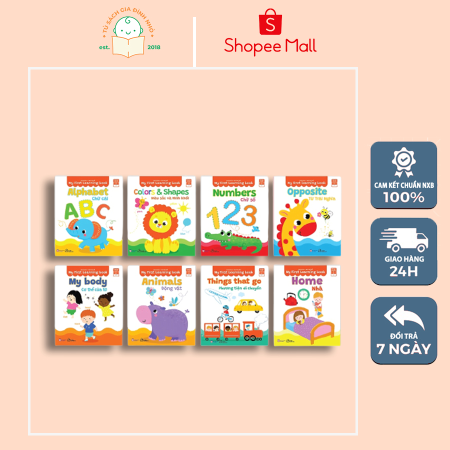 Sách - Song ngữ My First Learning Book - Bộ 8 cuốn | Shopee Việt Nam