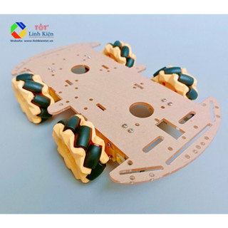 Bộ khung xe 4 bánh Mecanum 60/80mm 1 tầng khung mica đầy đủ - Xe STEM ...
