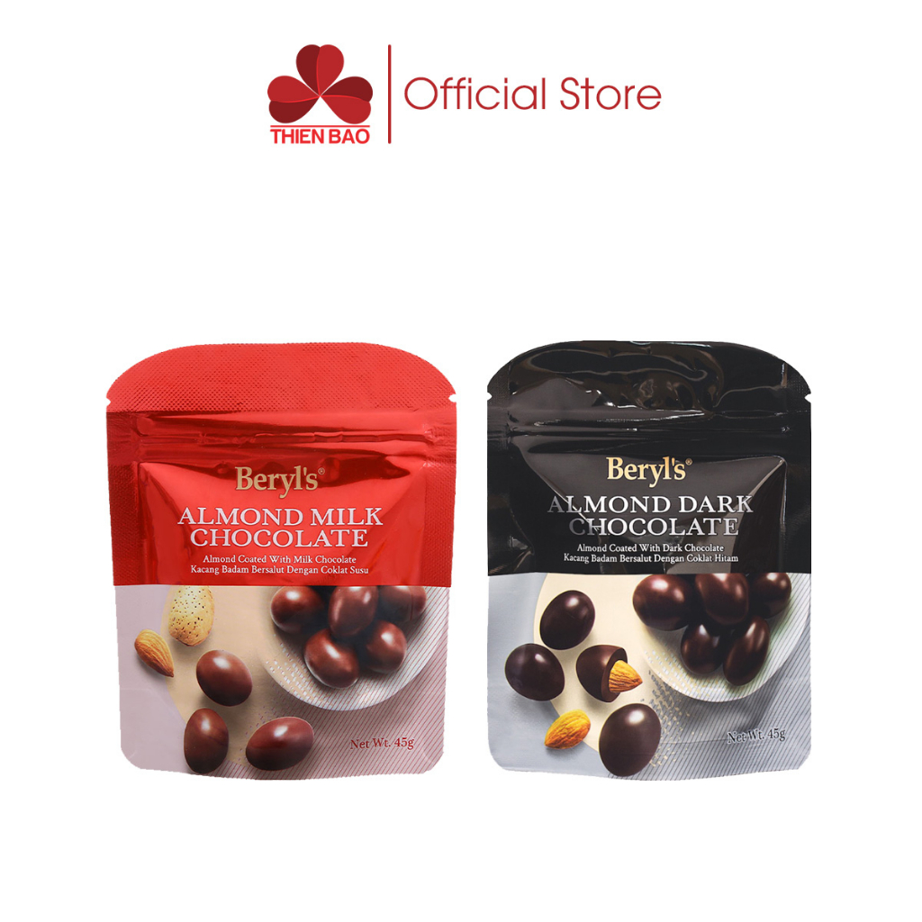 Socola Beryl's Chocolate Almond Milk/Dark gói 45g | Shopee Việt Nam