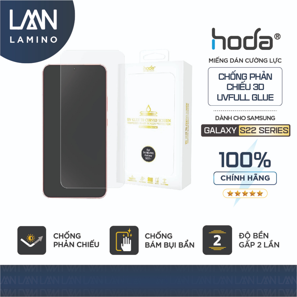 Kính cường lực HODA chống chói, chống phản chiếu màn hình cong 3D UV Full Keo cho Samsung Galaxy ...