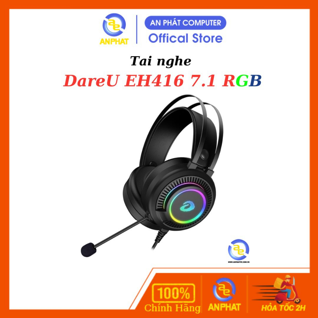 Tai nghe DareU EH416 7.1 RGB ( Kết Nối USB ) Chính hãng BH 12 tháng ...