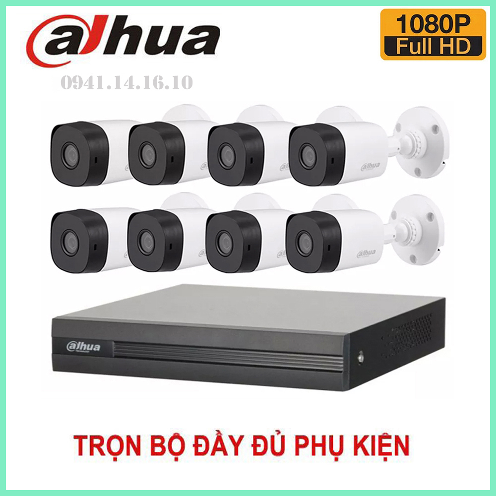 Bộ Camera Quan Sát Dahua 8 Kênh 2.0MP Full HD - Trọn Bộ 8 Camera An ...