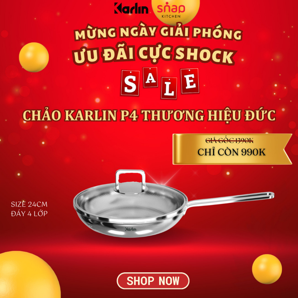 Chảo Inox KARLIN 4 Đáy Chảo Inox Chống Dính KARLIN P4 Thương Hiệu Đức ...