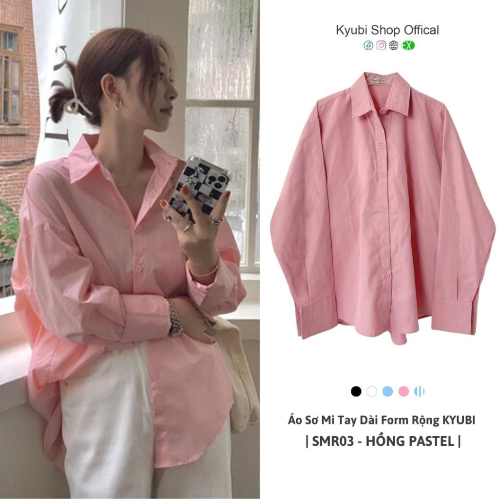 Áo somi màu pastel Hồng phong cách mùa thu Hàn Quốc ulzzang - Áo sơ mi ...