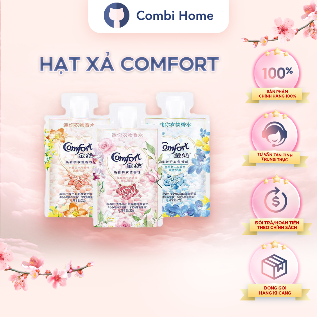 Hạt xả quần áo cô đặc Comfort/Downy gói 22/25g | Shopee Việt Nam