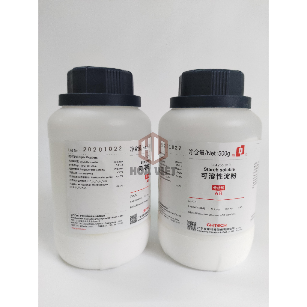Hóa chất Starch soluble (tinh bột tan, hồ tinh bột ) - (C6H10O5)n CAS ...