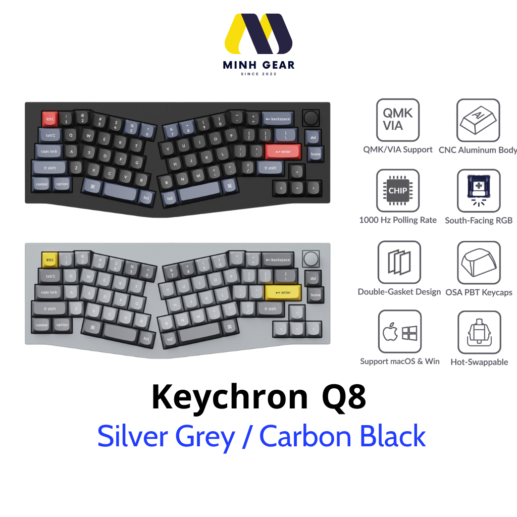 Bàn phím cơ Keychron Q8 - Alice Layout | Shopee Việt Nam