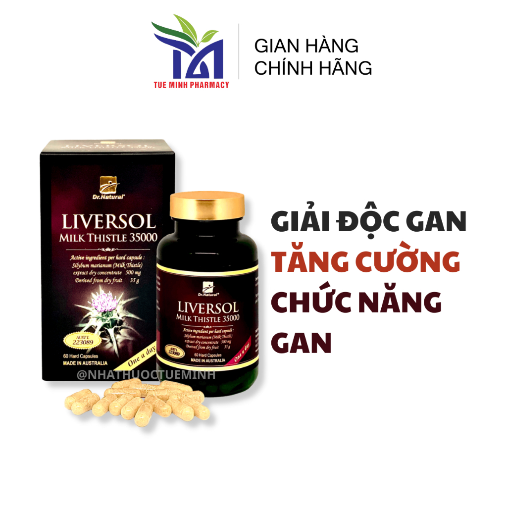 [Chính Hãng] Viên Uống Bổ Gan LiverSol Milk Thistle 35000 mg Giải Độc ...