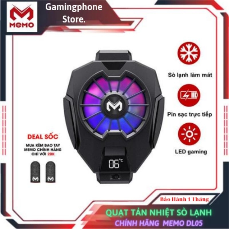 Quạt Tản Nhiệt điện Thoại Sò Lạnh Memo Dl05 Led Rgb Tản Nhiệt Cực Tốt