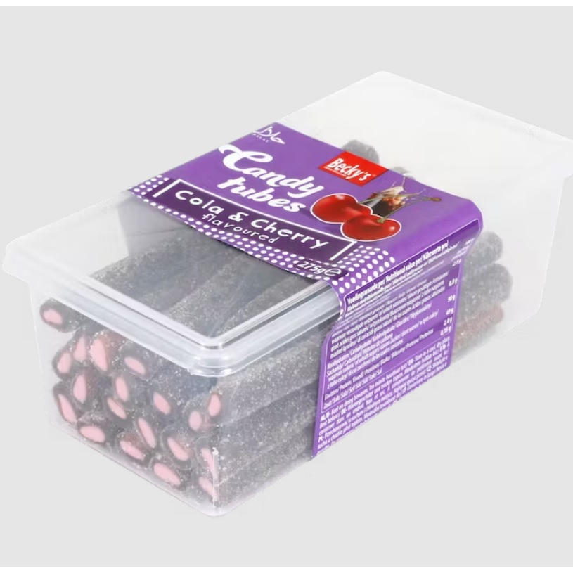 kẹo dẻo chua dạng que Becky'S Candy Tubes Żelki Cola cherry 275g nhập ...