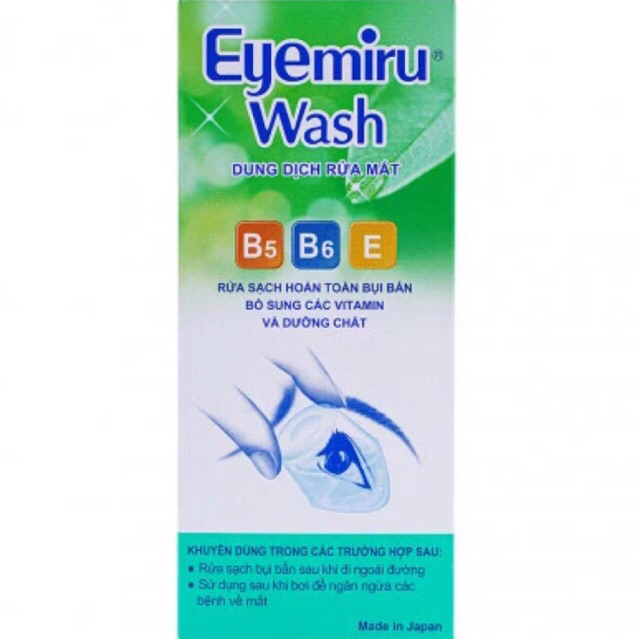 [ Hàng Nhật ] Nước Rửa Mắt (Dung dịch rửa mắt) Eyemiru Wash 500ml bổ ...
