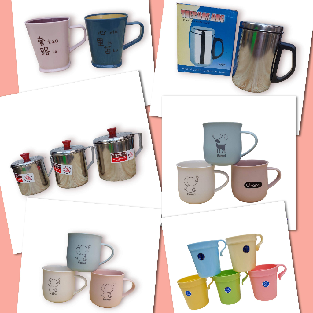 Ca inox, cốc inox uống nước có quai loại sịn - Ly nhựa đựng nước uống ...