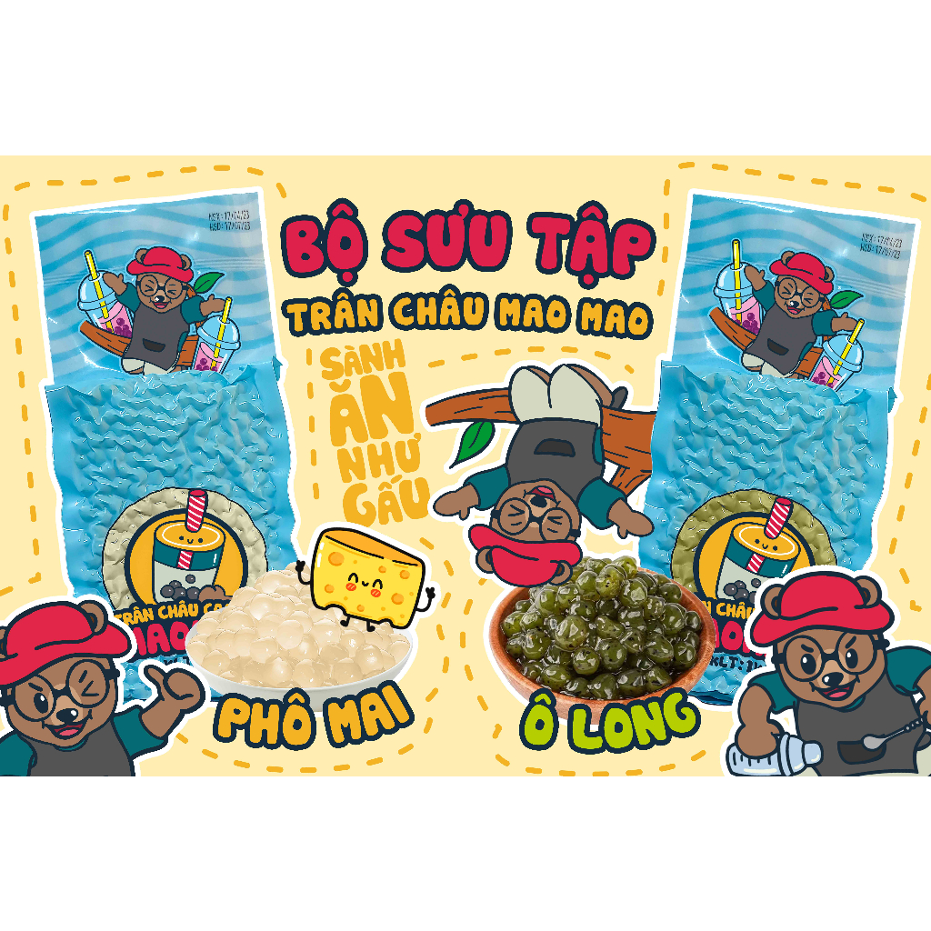 Trân Châu Ô Long Mao Mao gói 1kg ( Ô Long / Phô Mai ) | Shopee Việt Nam