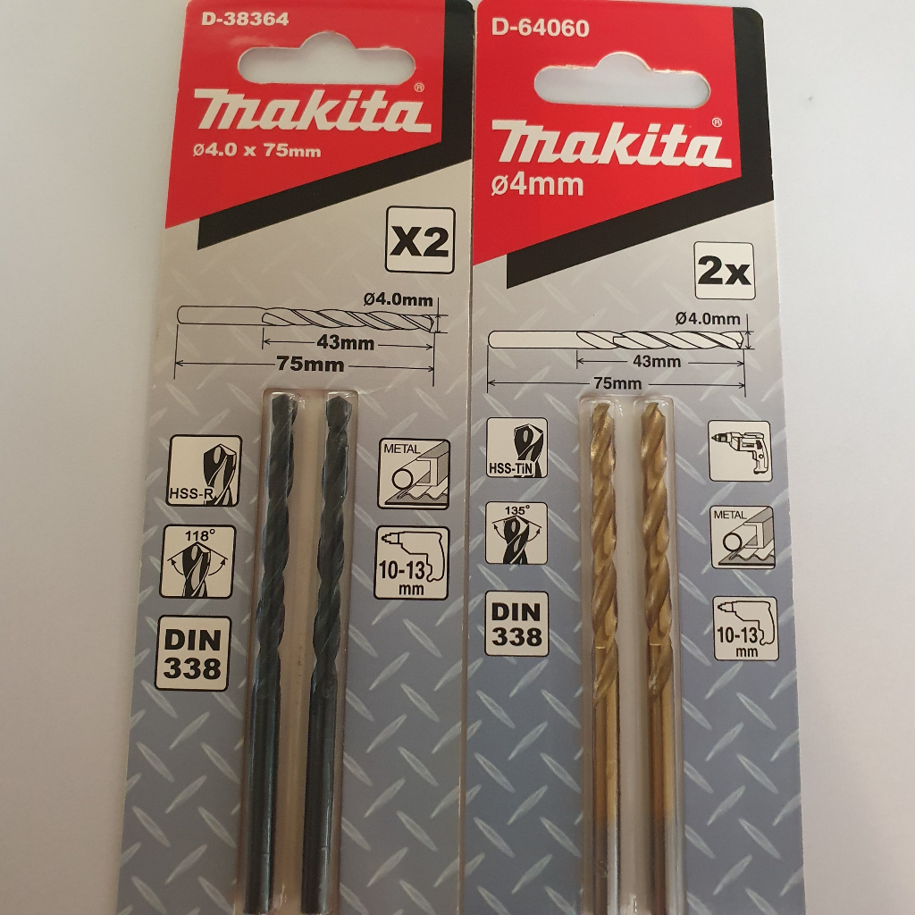 Mũi khoan kim loại hss-r 2pc/set Makita D-38364/ D-64060 (4MM) | Shopee Việt Nam