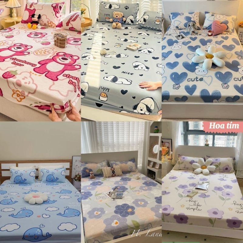 Ga trải giường , drap giường 1m2, 2m2 ga giường đơn, drap giường đôi ...