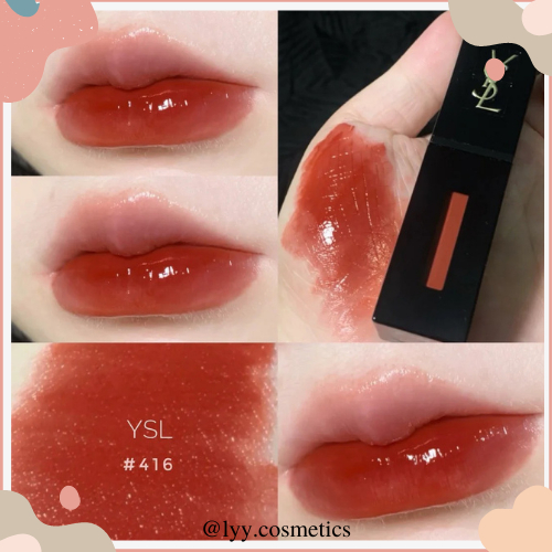 SON YSL VINYL CREAM LIP STAIN 416, YSL VINYL 416,407; SON BÓNG YSL ...