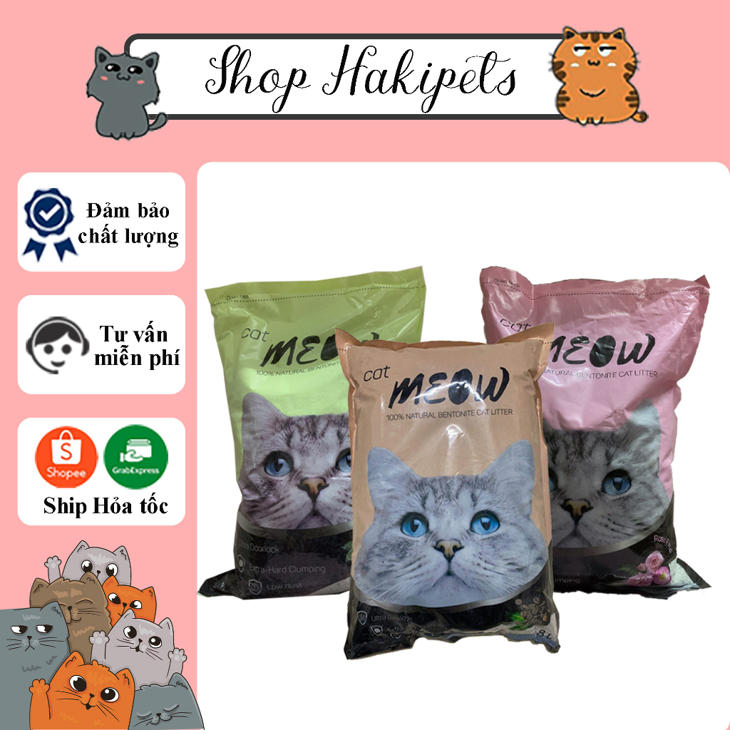 Cát vệ sinh cho mèo, cát Meow túi 8L ~ 3,7 kg | Shopee Việt Nam