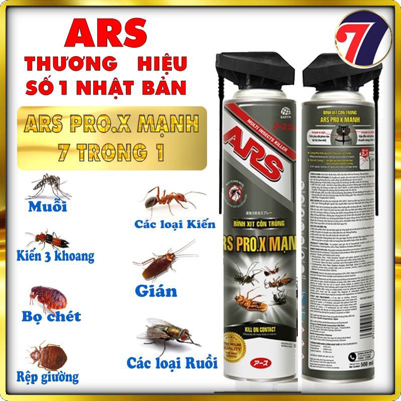 Chai xịt muỗi, 500ml diệt 7 loại côn trùng ARS PRO.X MANH | Shopee Việt Nam