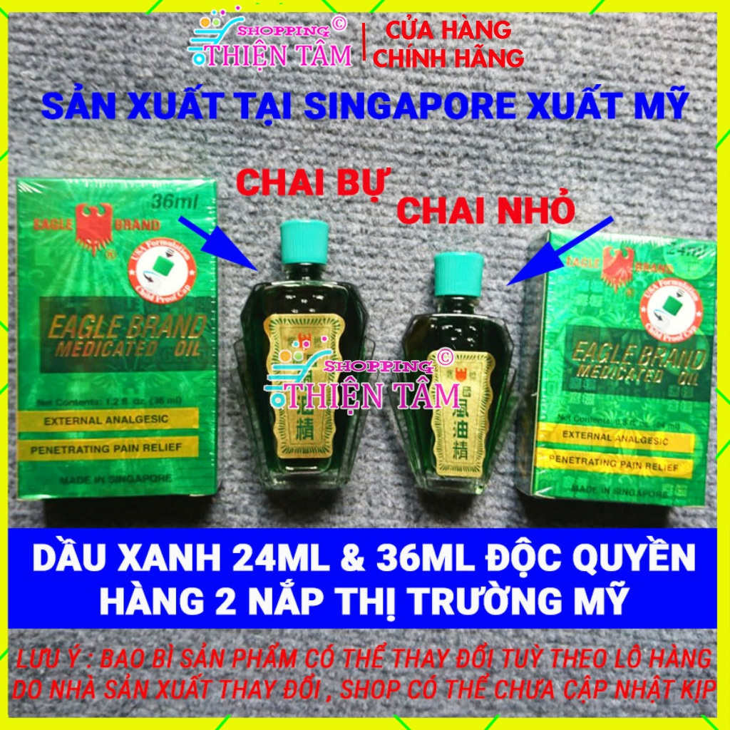 Dầu Gió Xanh Con Ó 24ml /36ml 2 Nắp Hàng Tiêu Chuẩn Usa Mỹ | Shopee Việt Nam