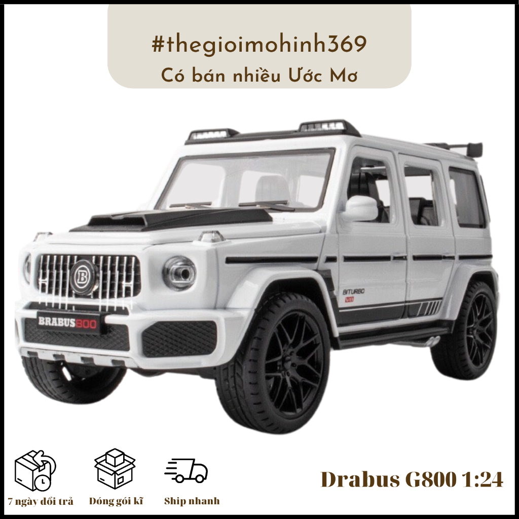 Mô hình xe Mercedes G800 Brabus tỉ lệ 1:24 full box | Shopee Việt Nam