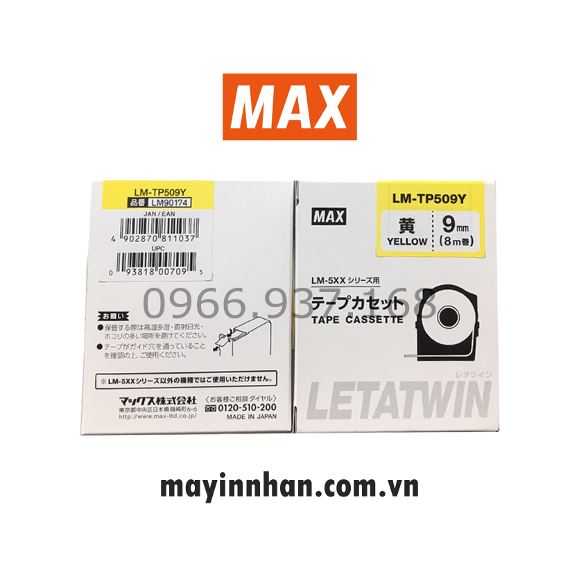 Nhãn vàng LM 509Y(9mm,8m/cái) | Shopee Việt Nam